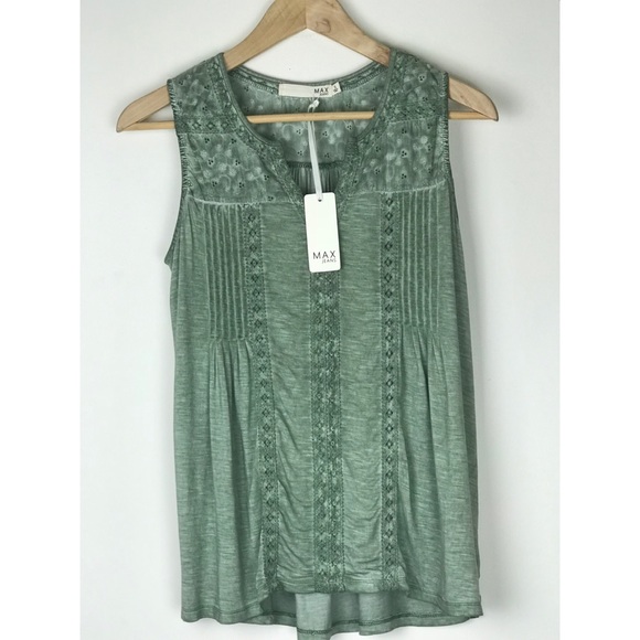 Max Jeans | Tops | Nwt Max Jeans Soft Comfy Eyelet Tank | Poshmark